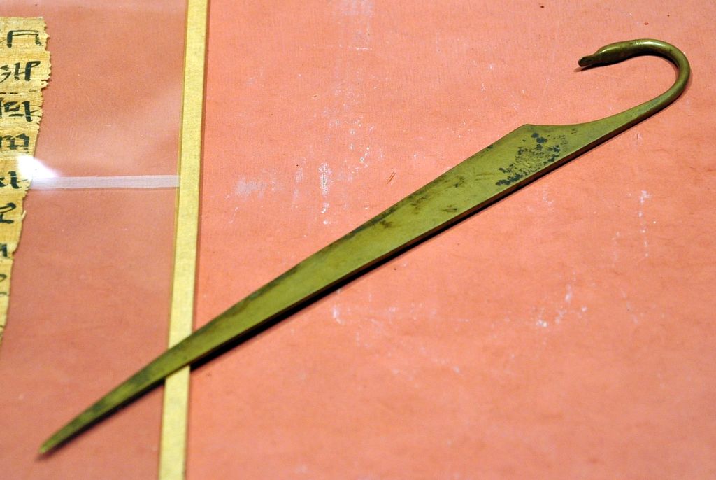 Ancient Egyptian papyrus cutter.