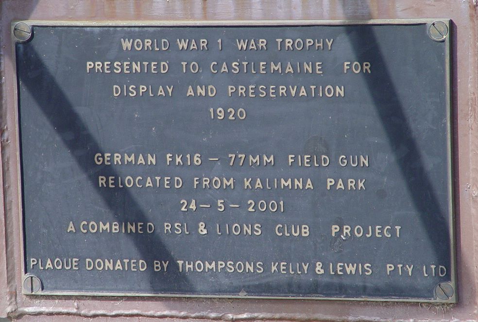 German FK16 - 77mm Gun.